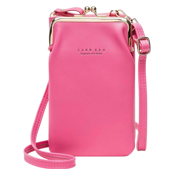 Carr Ken | Bags | Small Crossbody Purse Leather Rfid Blocking Wallet ...